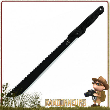 Machette randonnée bushcraft GATOR Gerber acier carbone avec scie