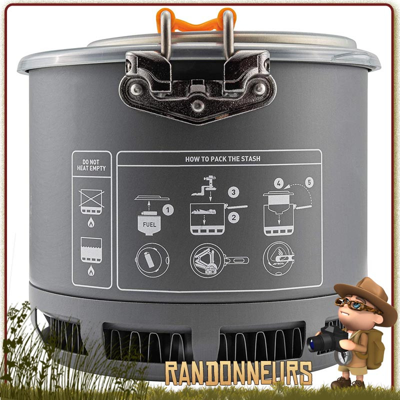 Réchaud JetBoil stash popote optimisee puissant randonnee ultra leger