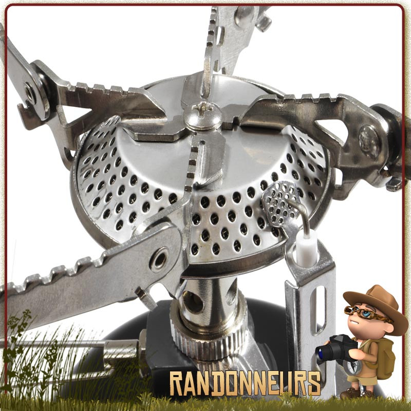 Réchaud Randonnée Quattro Lite avec piezo 3500w puissant pour le trek