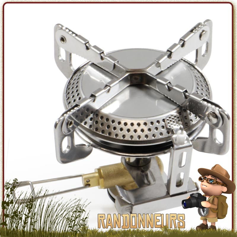 Réchaud bivouac scope avec piezo 3000w puissant pour le camping