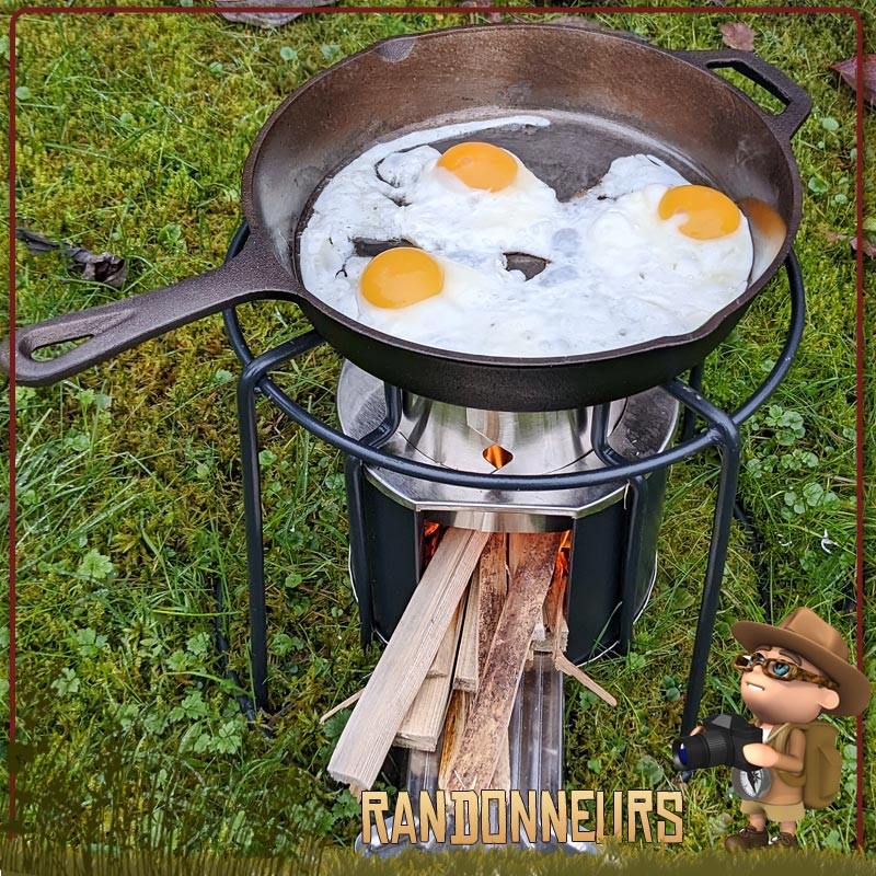 Poele Réchaud bois Fusée leger bivouac camp bushcraft torche suedoise