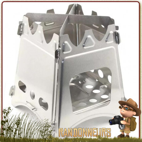 Réchaud bois Stack Origin Outdoors randonnee bushcraft pliant inox