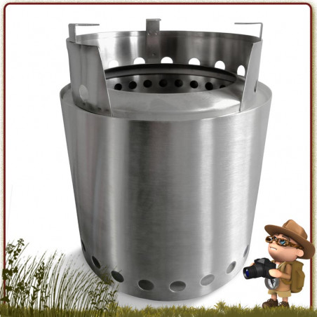 Réchaud Bois Double Paroi Origin Outdoors bushcraft randonnée survie