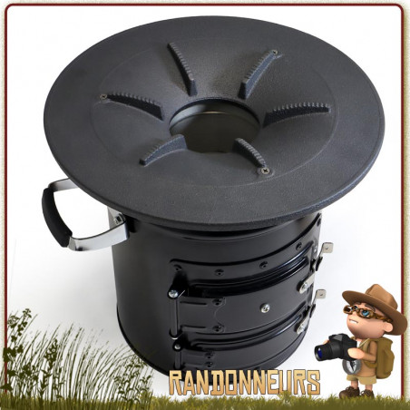 Poele Réchaud bois Fusée scandinave Skadi bivouac bushcraft survie