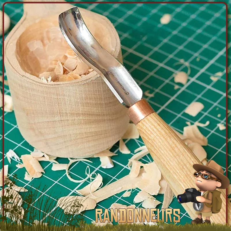 meilleur couteau bushcraft gouge à Sculpter le bois K8A-14 Beavercraft