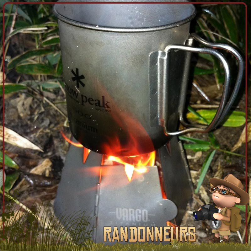 Réchaud à Bois HEXAGON Titane Vargo bushcraft survie ultra léger
