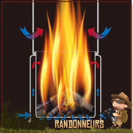 Réchaud à Bois Toaks en Titane Bushcraft ultra léger pour randonner