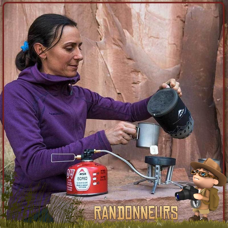 Popote 180 cl Réchaud gaz tête radiante MSR Windburner Duo System