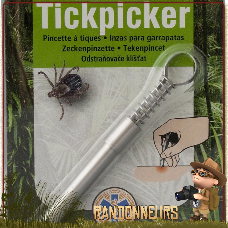 Pince à Tiques Inox Travelsafe enlever morsure de tique randonnée